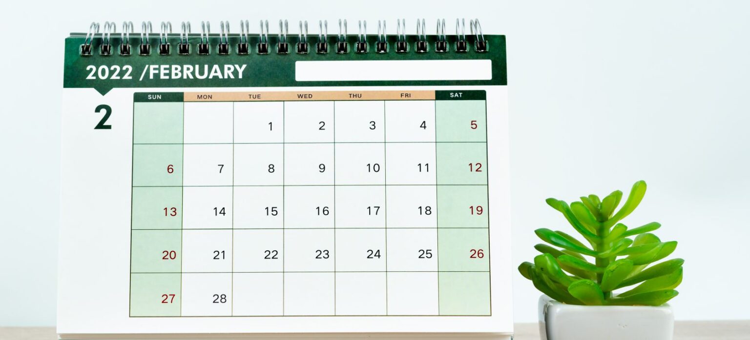 ¿Cuántas semanas tiene febrero 2021?