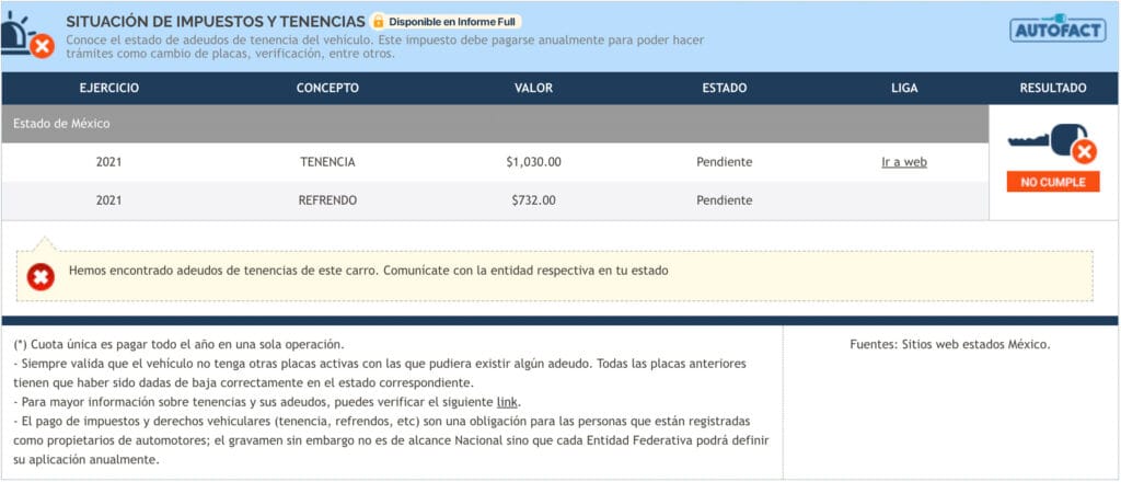 Cuánto debo de tenencia Querétaro?