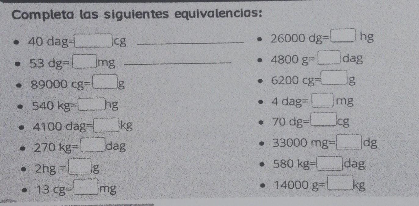 ¿Cuántos centigramos tiene un gramo?